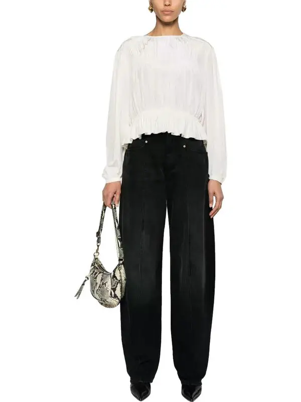 Isabel Marant Étoile Vetan High-rise Wide-leg Jeans - Black