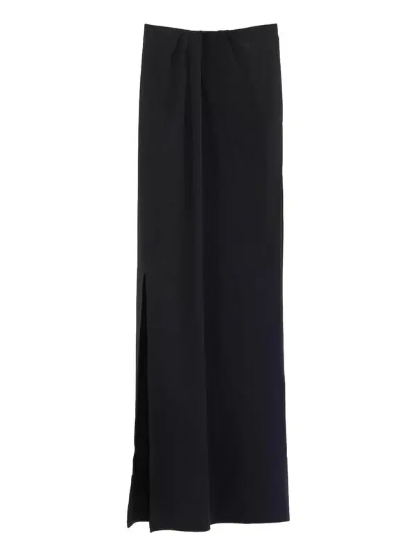 Jacquemus Slit Detail Maxi Skirt - Black
