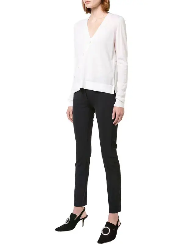 Veronica Beard Navy Stretch Skinny Trousers - Blue