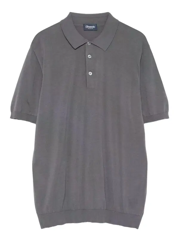 DRUMOHR Cotton Polo Shirt - Grey