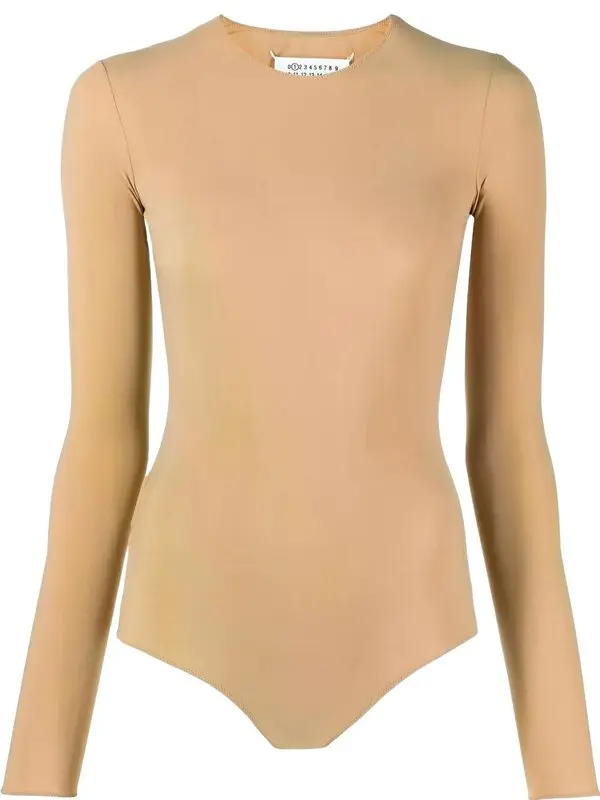 MAISON MARGIELA Technical Jersey Bodysuit - Neutrals