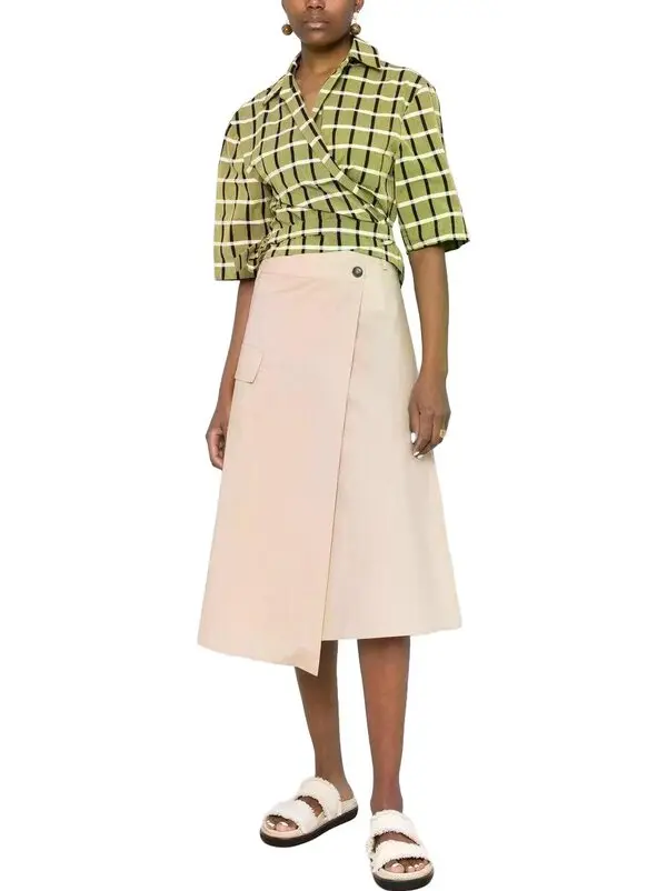 Woolrich Poplin A-line Midi Skirt - Neutrals