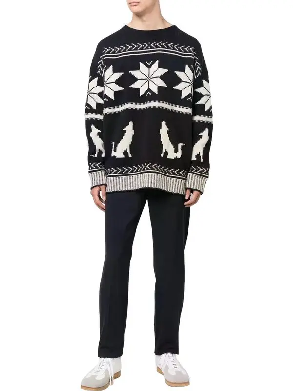 Etro Patterned Jacquard Knitted Jumper - Blue