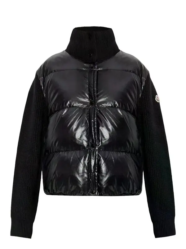 Moncler Padded Wool Cardigan - Black