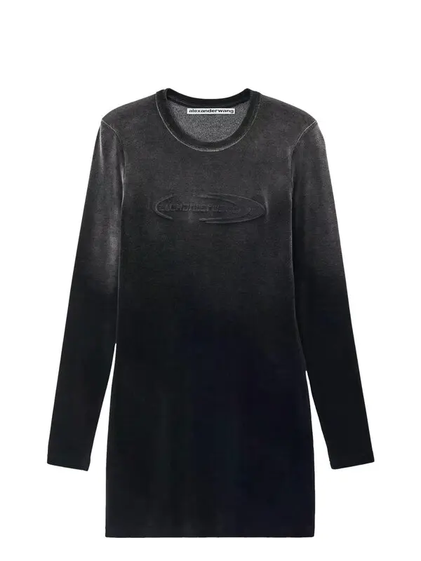 Alexander Wang Long-sleeved Minidress - Grey
