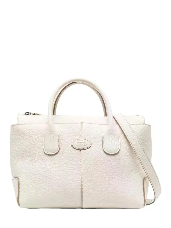 TOD'S Leather Tote Bag - Neutrals