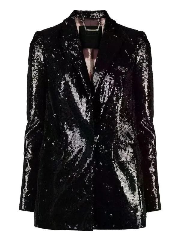 Philipp Plein Sequin-embellished Blazer - Black
