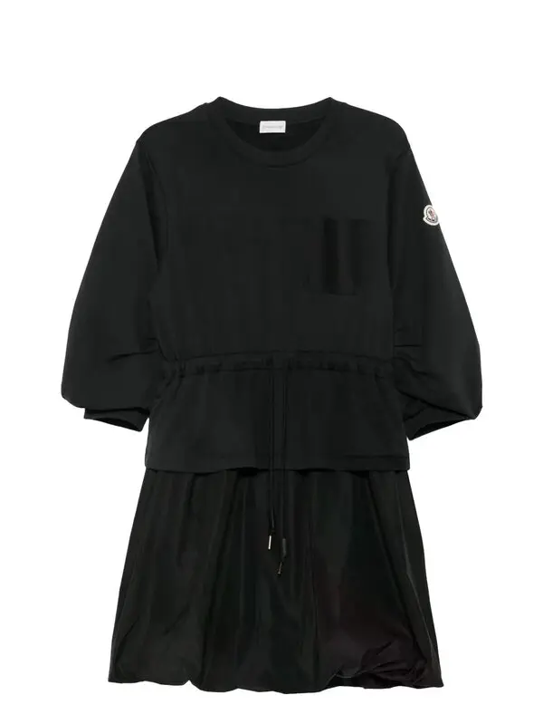 Moncler Logo-patch Mini Dress - Black