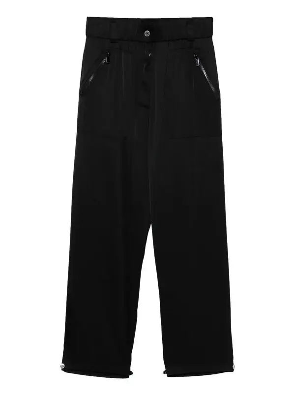 Pinko Tailored Trousers With Zip Pockets - Black