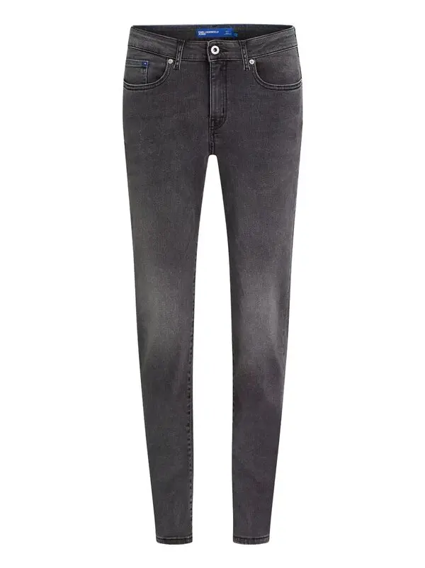 Karl Lagerfeld Mid-rise Slim Jeans - Black