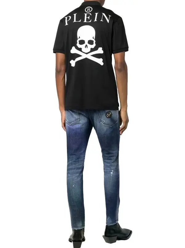 Philipp Plein Short Sleeve Polo Shirt - Black