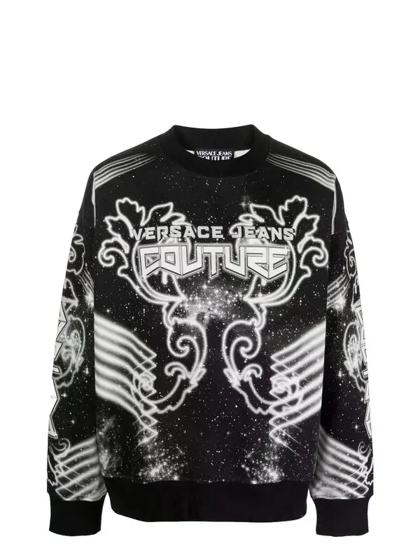 Versace Space Couture Long-sleeve Sweatshirt - Black
