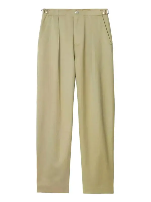 Burberry Straight-leg Cotton Trousers - Neutrals