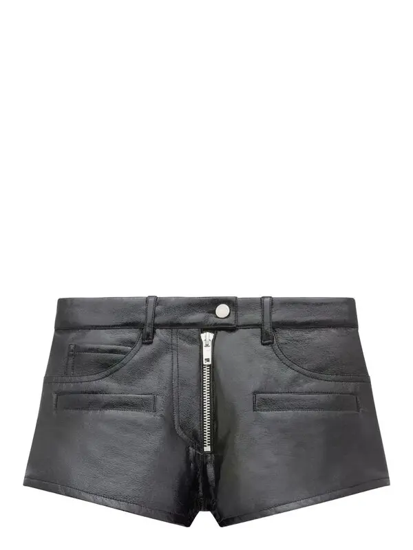COURREGES Grained Texture Mini Shorts - Black