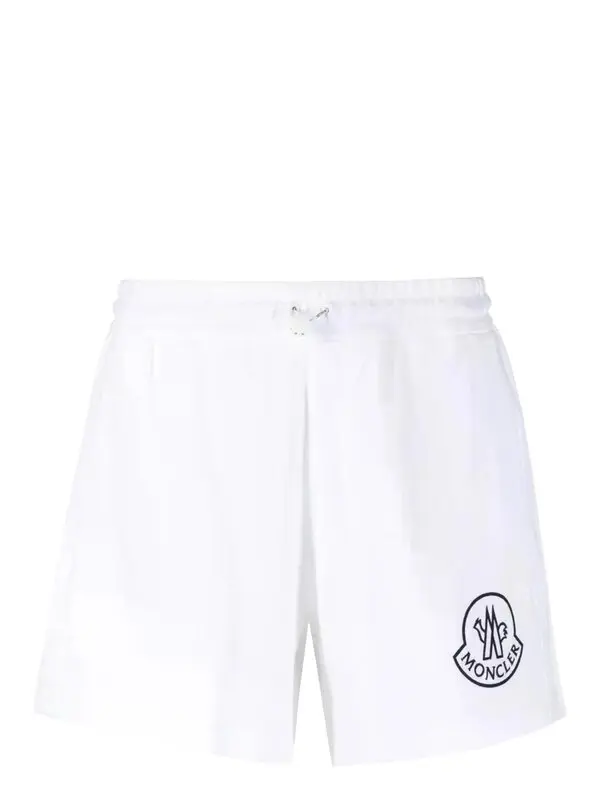 Moncler Drawstring Cotton Shorts - White