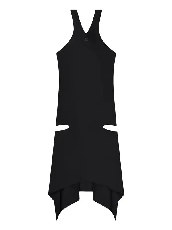 COURREGES Criss-cross Jersey Mini Dress - Black