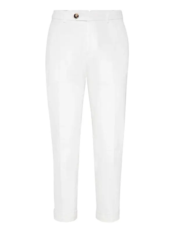 Brunello Cucinelli Straight Leg Trousers - White