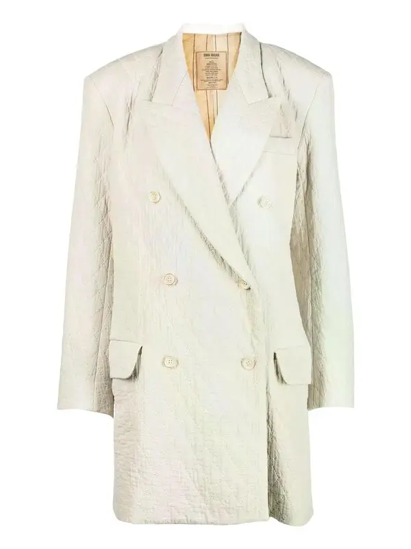 UMA WANG Double-breasted Tailored Coat - Neutrals