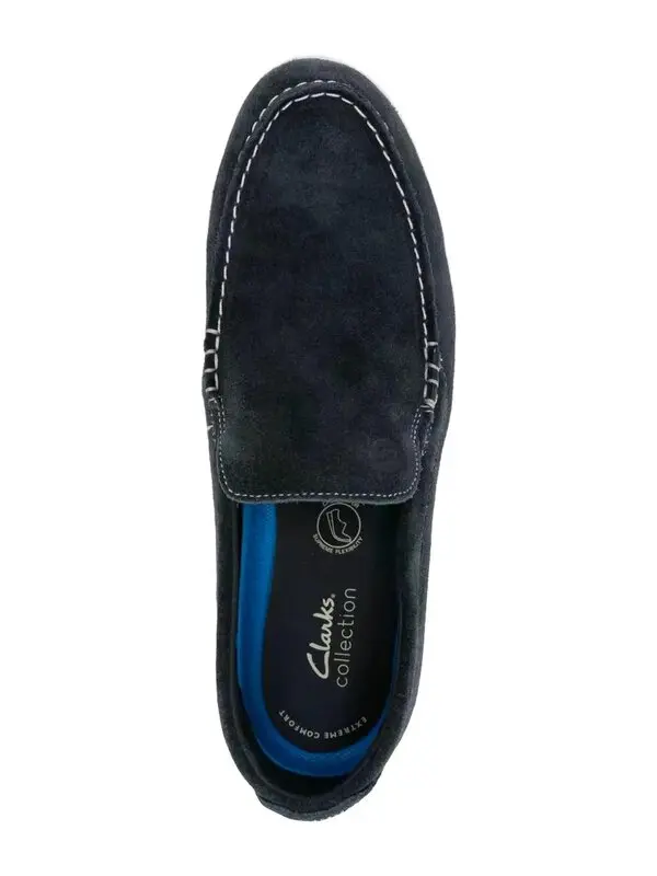 Clarks Flexway Step Suede Loafers - Blue