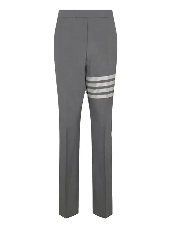 Thom Browne 4-bar Plain Weave Suiting Trousers - Grey