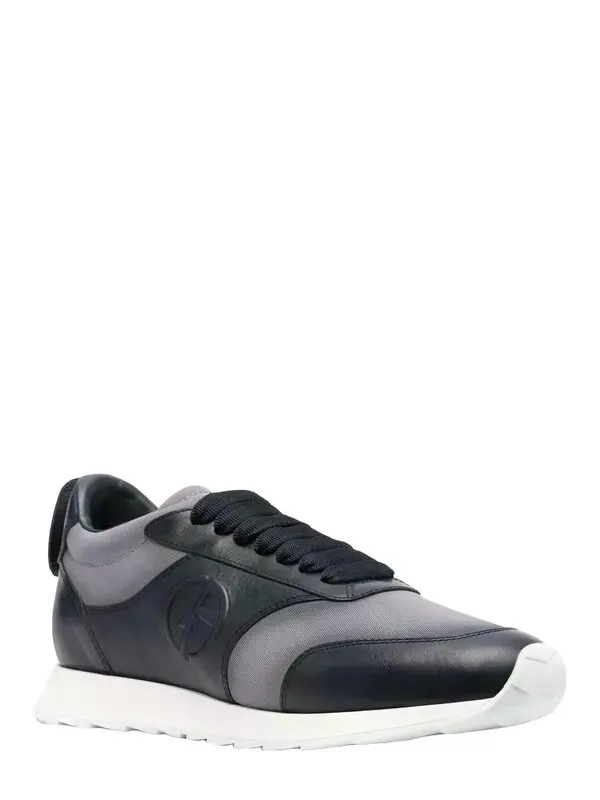 Giorgio Armani Panelled Low-top Sneakers - Grey