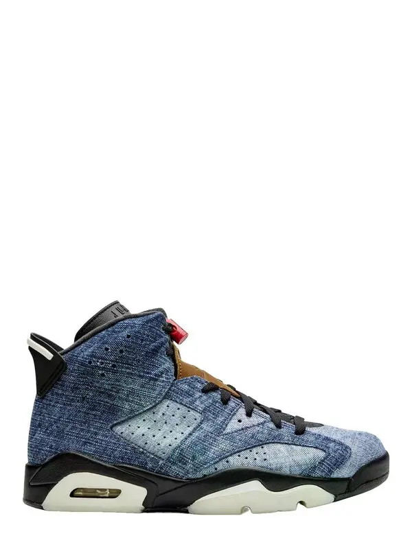 JORDAN Air 6 Washed Denim Sneakers - Blue