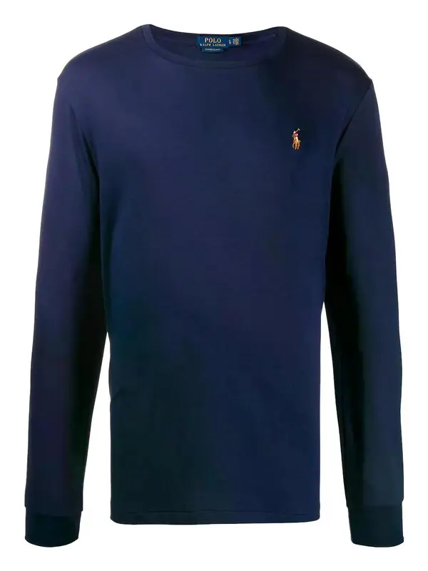 Polo Ralph Lauren Embroidered Long-sleeved T-shirt - Blue