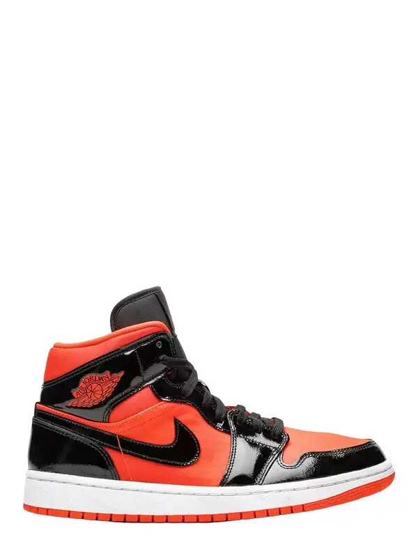 JORDAN Air 1 Mid Hot Punch Sneakers - Red