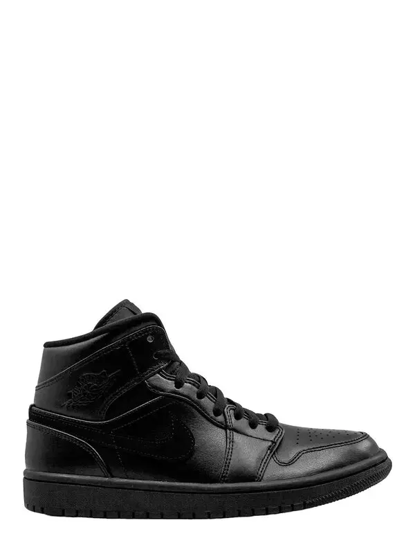 JORDAN Air 1 Mid Triple Sneakers - Black