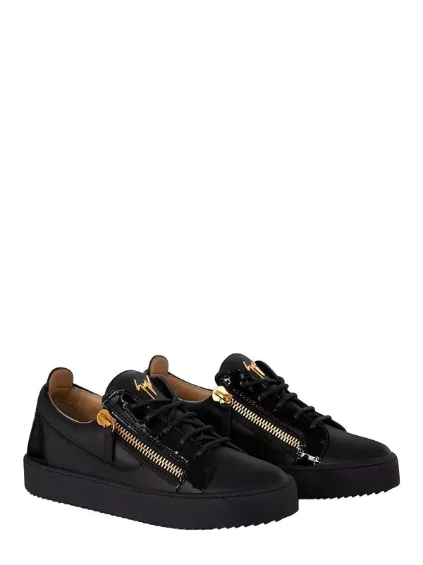 GIUSEPPE ZANOTTI Low-top Sneakers With Side Zip - Black