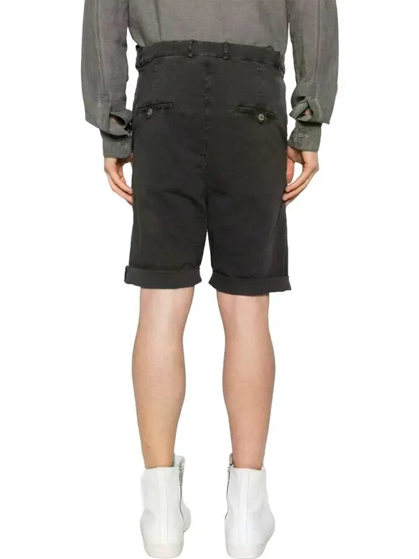POÈME BOHÉMIEN Mid-rise Drop-crotch Shorts - Grey