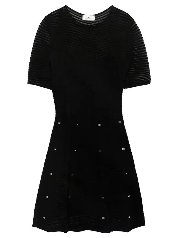 Elisabetta Franchi Knit Mini Dress - Black