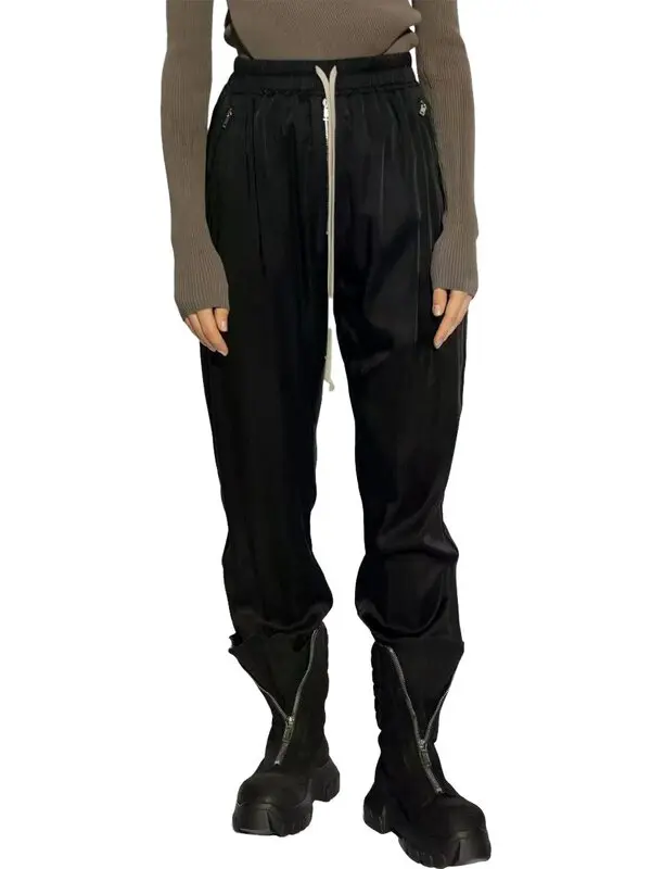 Rick Owens Satin Trousers - Black