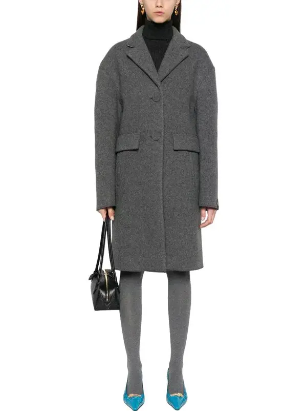 N°21 Single-breasted Coat - Grey