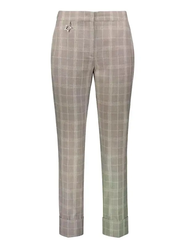 Lorena Antoniazzi Check-print Trousers - Neutrals