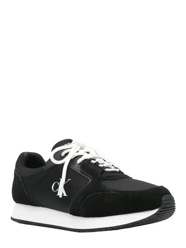 Calvin Klein Logo-print Lace-up Sneakers - Black