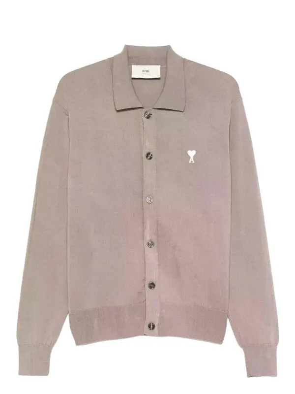 AMI Paris De Coeur Cardigan - Neutrals