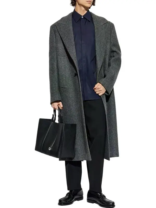 JIL SANDER Long Wool Coat - Grey