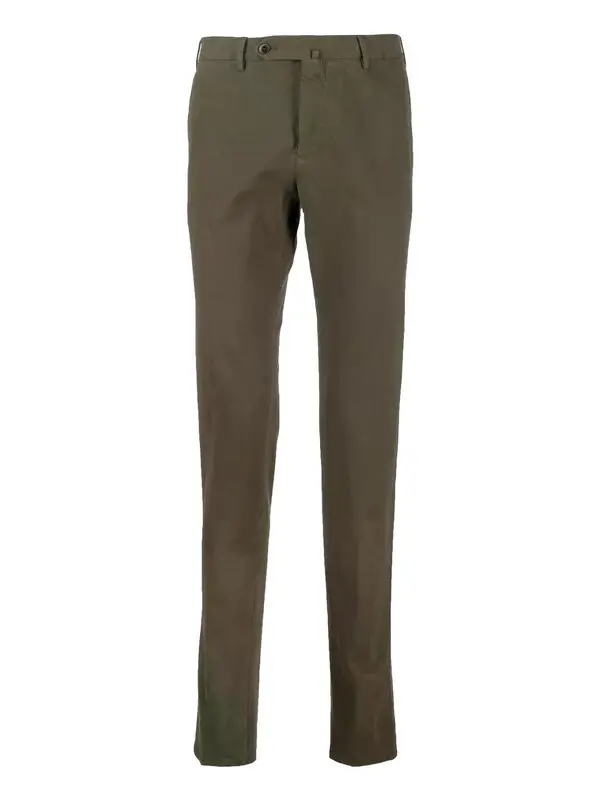 PT TORINO Mid-rise Straight-leg Trousers - Green