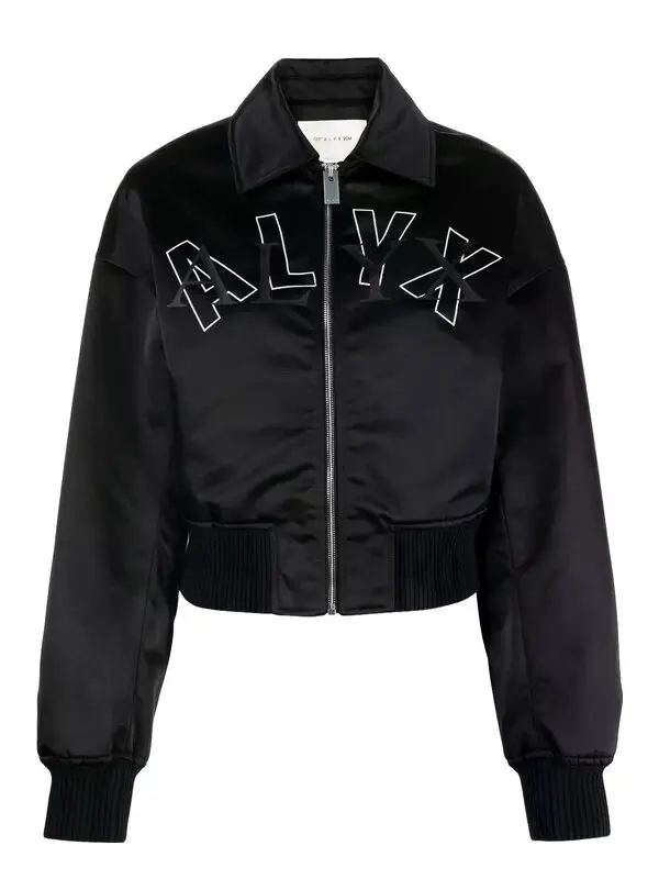 1017 Alyx 9sm Embroidered Logo Bomber Jacket - Black