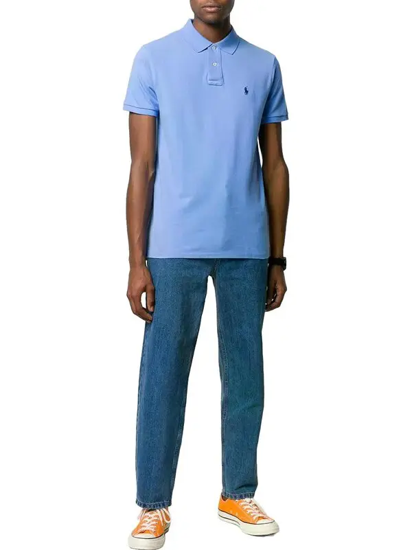 Polo Ralph Lauren Embroidered Logo Short Sleeve Polo Shirt - Blue