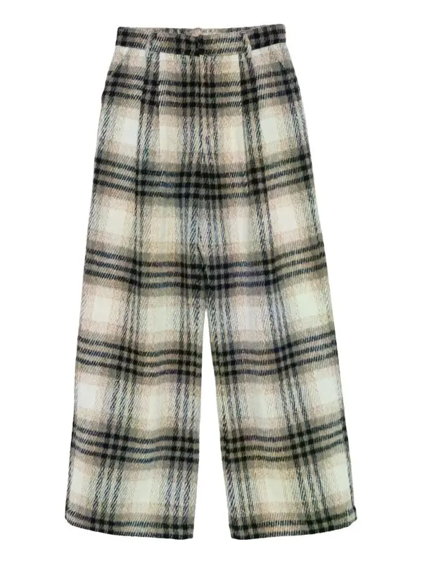 B+AB Check Tucked Pants - Neutrals
