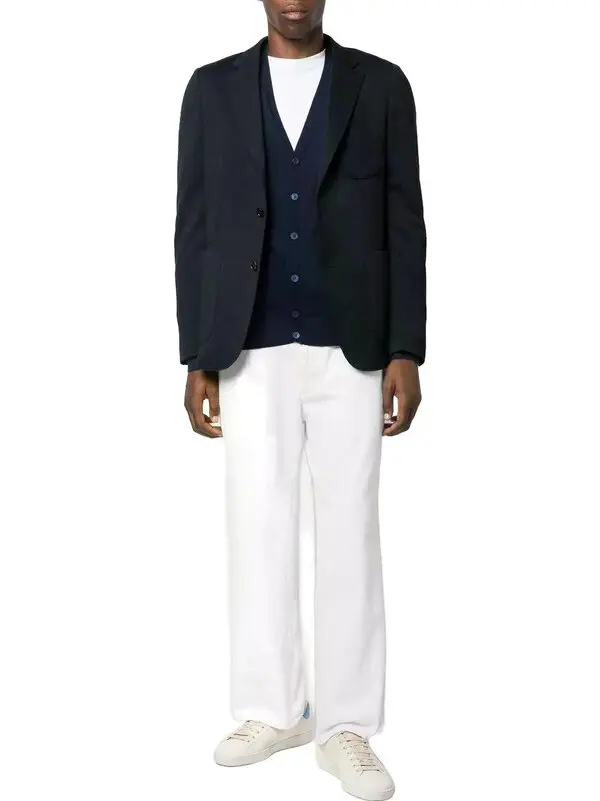 Colombo Button-down Knit Cardigan - Blue