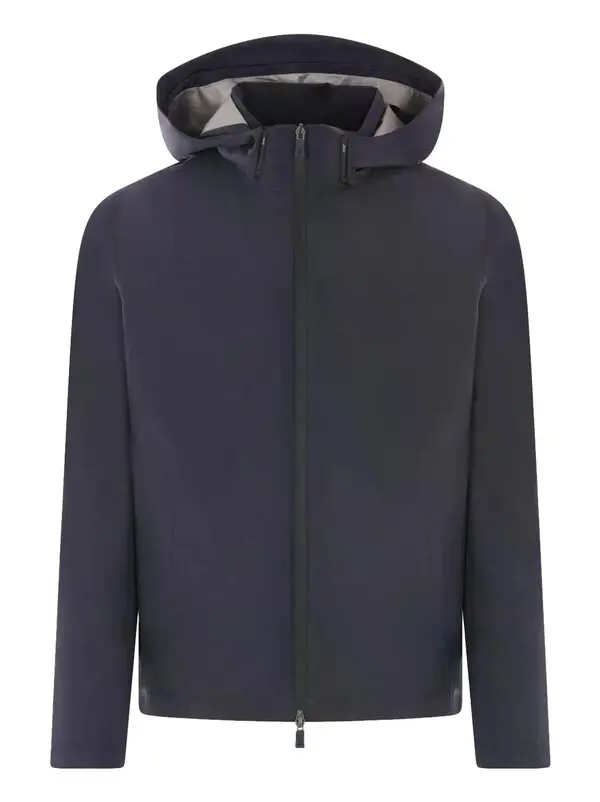 Herno Gore-tex Windbreaker With Hood - Blue