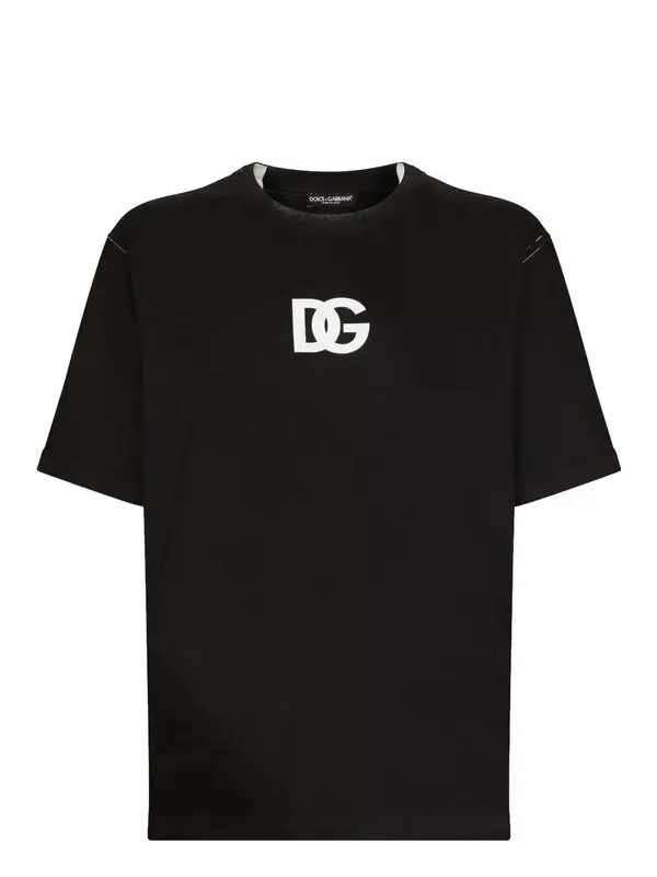 Dolce & Gabbana Logo-print Short-sleeve T-shirt - Black