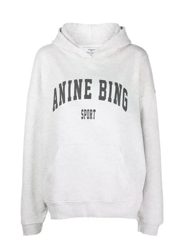 ANINE BING Harvey Logo-print Sweatshirt - Grey