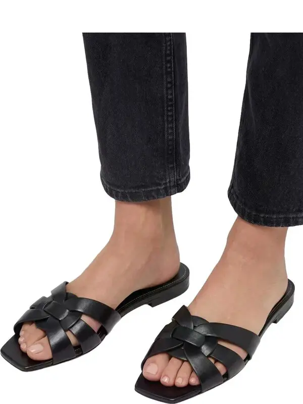 Saint Laurent Tribute Sandals - Black