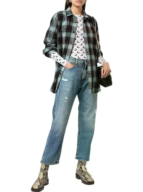 R13 Mid-rise Boyfriend Jeans - Blue
