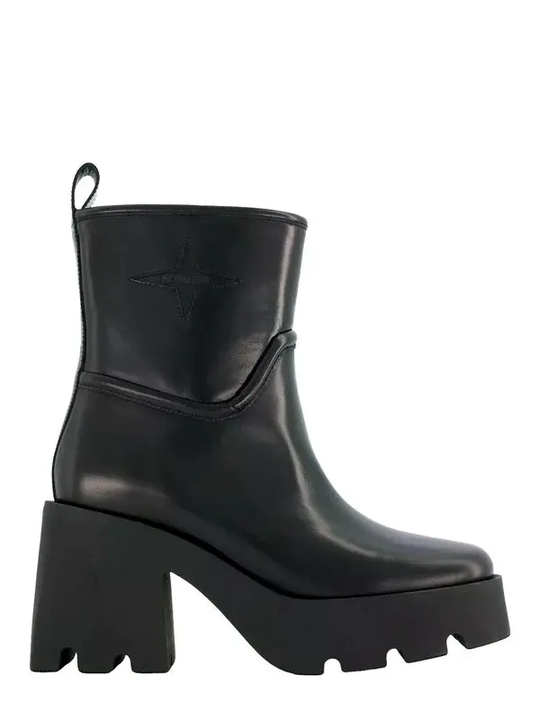 NODALETO Bulla Rainy Leather Boots - Black