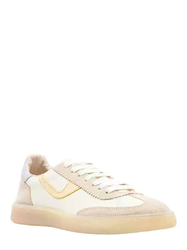 Moma Low-top Lace-up Panelled Calf Leather Sneakers - Neutrals